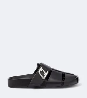 CHRISTIAN LOUBOUTIN Abubizz Leather Slippers - Black