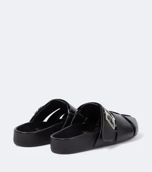 CHRISTIAN LOUBOUTIN Abubizz Leather Slippers - Black