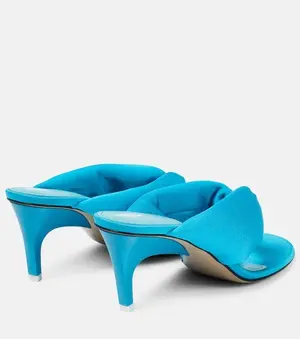 Attico Rem Satin Thong Sandals - Turquoise