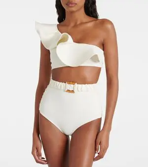 Johanna Ortiz High-rise Bikini Bottoms With Detachable Belt