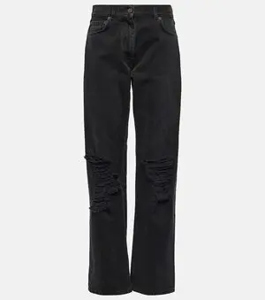 THE ROW Distressed Boyfriend Jeans - Black