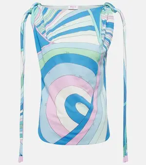 Emilio Pucci Iride" Printed Viscose Blend Top - Multicoloured