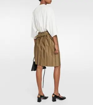 MAISON MARGIELA Pleated Asymmetric Midi Skirt