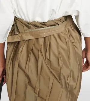 MAISON MARGIELA Pleated Asymmetric Midi Skirt
