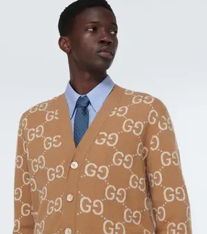 Gucci Gg Silk Jacquard Tie - Blue