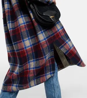 MARANT ETOILE Checked Wool Blend Coat - Multicoloured