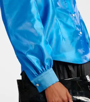 Noir Kei Ninomiya Bow-detail Satin Blouse
