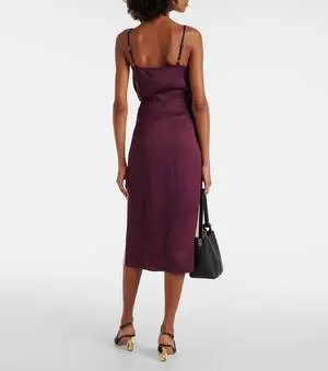 JW Anderson Colorblocked Draped Midi Skirt