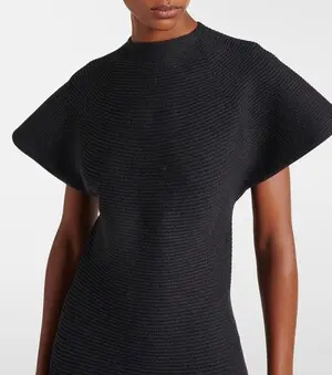Alaïa Ribbed Wool-blend Mini Dress