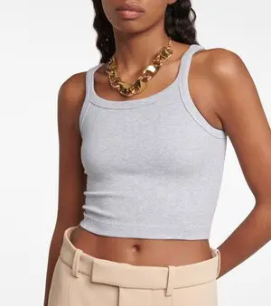 Wardrobe.NYC X Hailey Bieber Ribbed Cotton-blend Tank Top