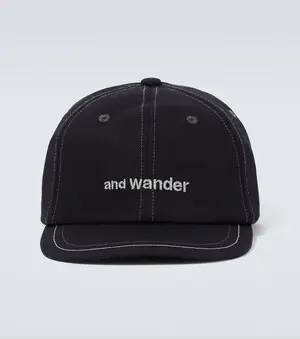AND WANDER Embroidered Logo Cotton Baseball Cap