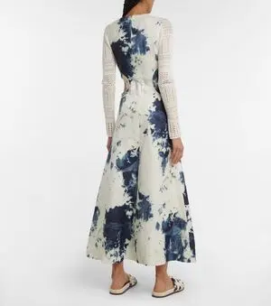 Chloé Tie-dye Cutout Midi Dress