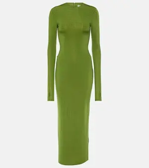 Alex Perry Crystal-embellished Jersey Maxi Dress - Green