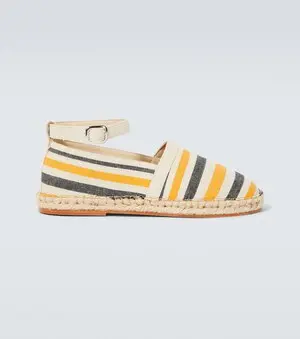 BODE Namesake Striped Espadrilles With Ankle Strap - Multicoloured