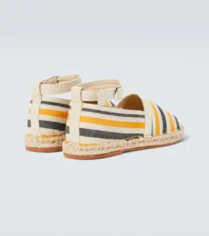BODE Namesake Striped Espadrilles With Ankle Strap - Multicoloured