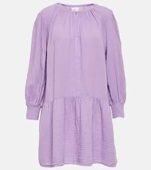Velvet By Graham & Spencer Viviana Cotton Mini Dress - Purple
