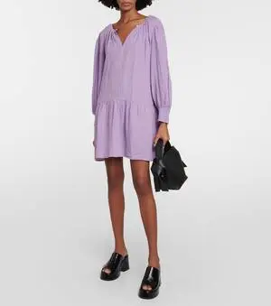 Velvet By Graham & Spencer Viviana Cotton Mini Dress - Purple