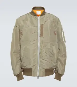 Sacai Embroidered Twill Bomber Jacket
