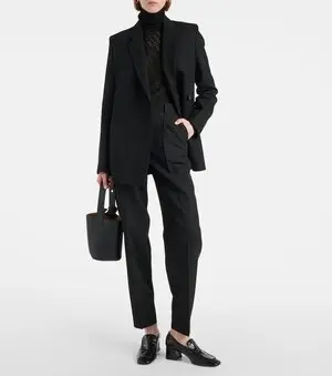 TOTEME High-rise Tapered Wool Trousers