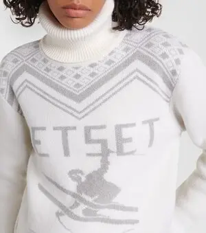 JETSET Wool Intarsia Turtleneck Sweater