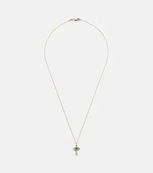 Ileana Makri 18kt Yellow Necklace With Emerald And Diamonds