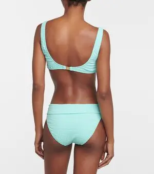 Heidi Klein Great Thatch Mid-rise Bikini Bottoms