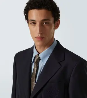Gucci Gg Silk Jacquard Neck Tie - Neutrals
