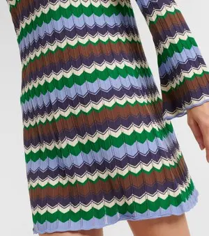 Rixo Mylene Chevron Cotton Mini Dress