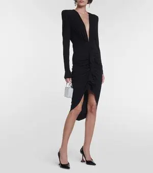 Alexandre Vauthier Draped Jersey Midi Dress