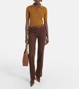 Saint Laurent Cassandre Extra-slim Leather Belt