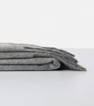 Brunello Cucinelli Fringed Silk Blanket - Brown