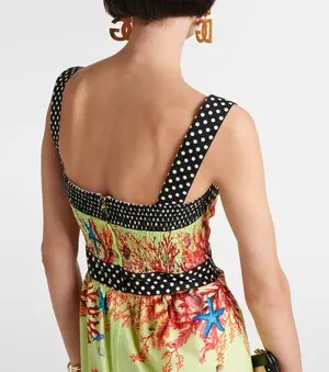 Dolce & Gabbana Capri Printed Cotton Minidress