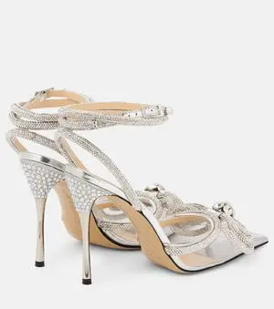 Mach & Mach Double Bow Embellished Pumps - Silver