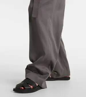 THE ROW Lonan High-rise Silk Straight Pants