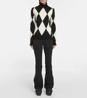 Perfect Moment Diamond Wool Turtleneck Sweater