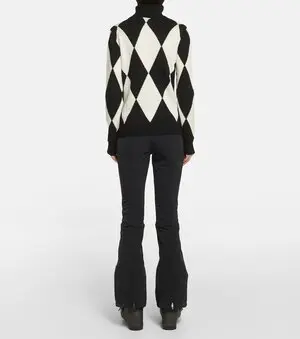 Perfect Moment Diamond Wool Turtleneck Sweater