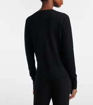 TOTEME Logo Cardigan - Black