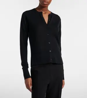 TOTEME Logo Cardigan - Black