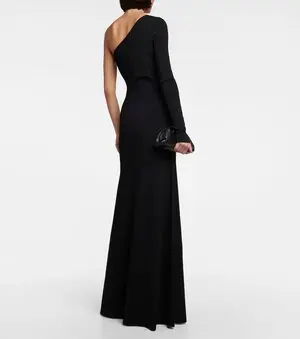 Victoria Beckham Knitted One-shoulder Maxi Dress