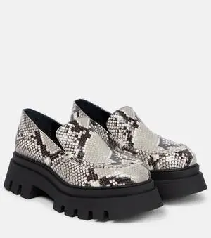 Dorothee Schumacher Printed Leather Platform Loafers - Multicoloured