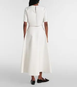Valentino Garavani V-gold Cotton Gabardine Cropped Top