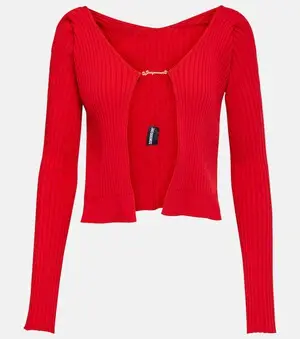 Jacquemus La Maille Pralu Long Cardigan - Red