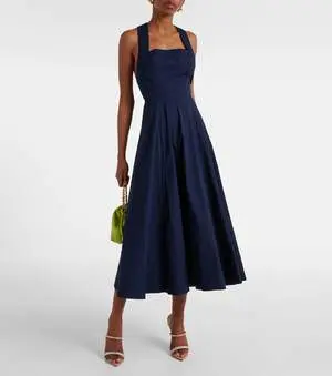 Staud Teresa Poplin Midi Dress