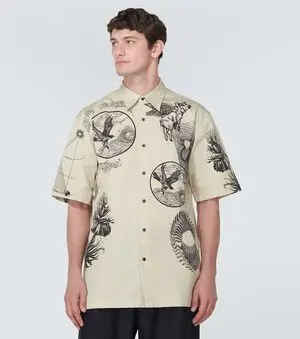 Dries Van Noten Cassidye Printed Cotton Poplin Shirt