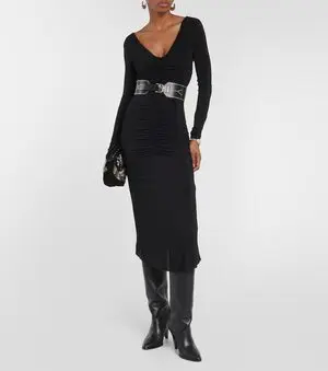 Isabel Marant Étoile Laly Ruched Jersey Midi Dress