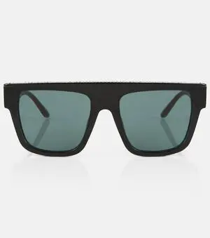 Magda Butrym Square Sunglasses With Embellished Detail - Black
