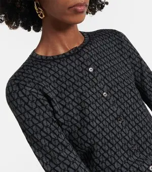 Valentino Garavani Toile Iconographe Virgin Wool Cardigan