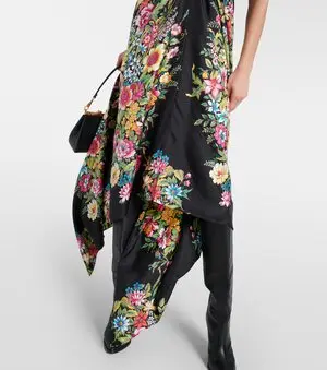 Etro Floral Silk Midi Dress