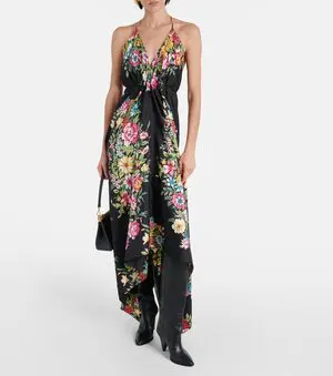 Etro Floral Silk Midi Dress