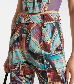 VIVIENNE WESTWOOD Tartan Virgin Wool Flared Pants